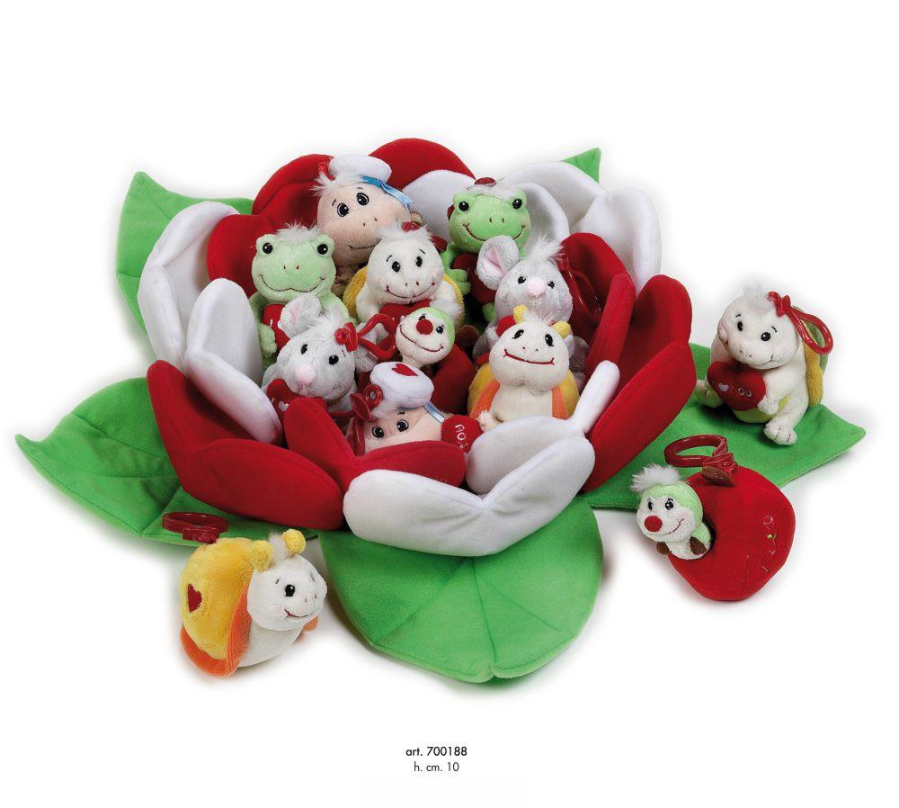 Breloc din plus 10 cm – moale, colorat, cu inimioara si mesaj de ...